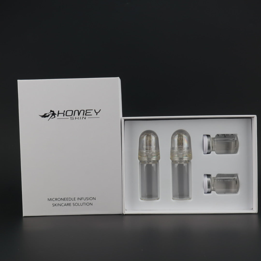 2pcs Hydra Needle 64 Derma Stamp 2 Bottles Microneedling Serum