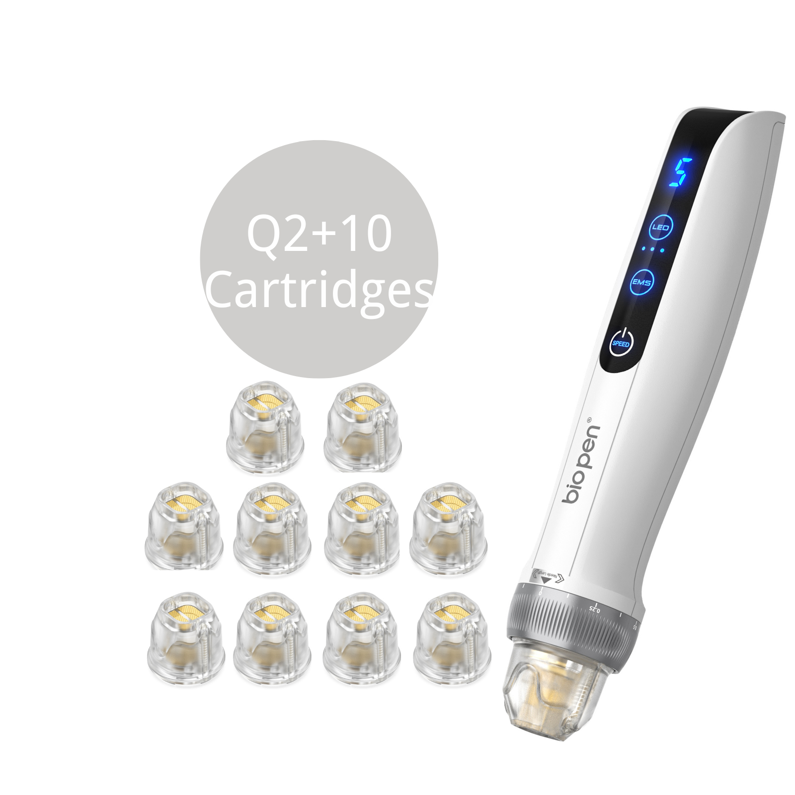 Bio Pen Q2 By Dr. Pen 3-in-1 Microneedling Pen With 10 pcs Cartridges